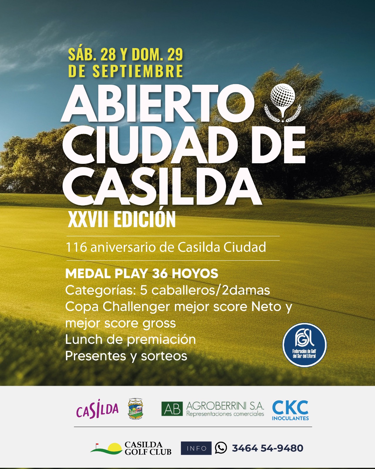 Casilda Golf Club - 27 Abierto Ciudad de Casilda - La voz de Casilda ...